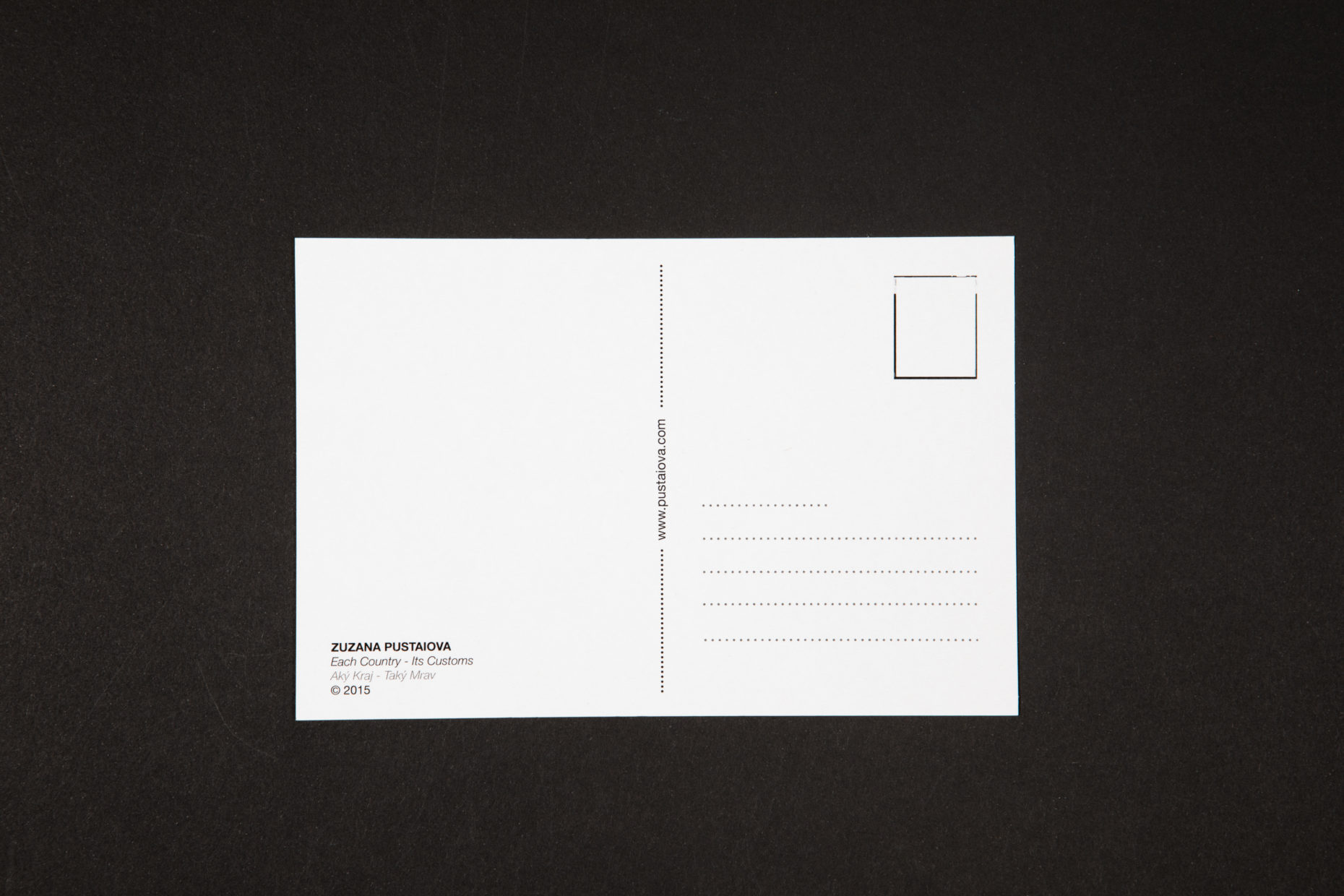 POSTCARDS | Each Country Its Customs – ZUZANA PUSTAIOVA